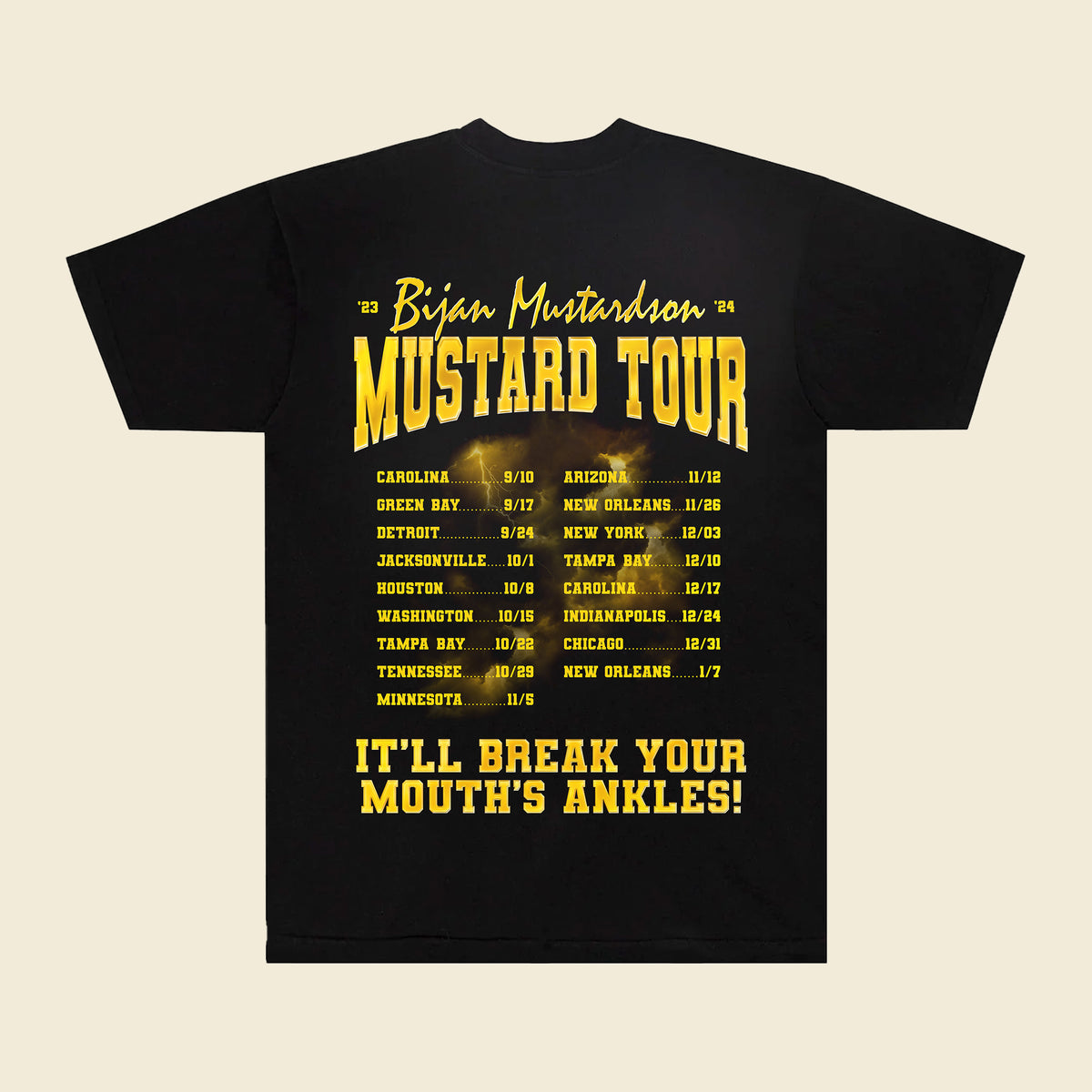 Mustard Tour Tee – Bijan Mustardson